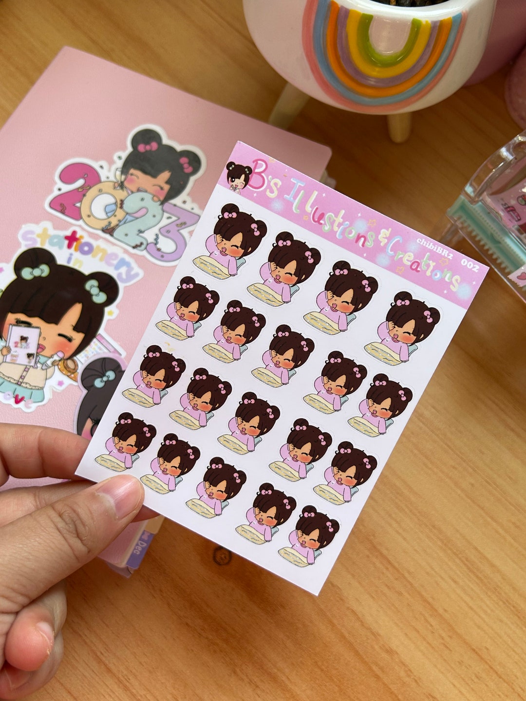 Good Morning Chibi / Waking up Sticker / Chibi Sticker Sheet/ Planner ...
