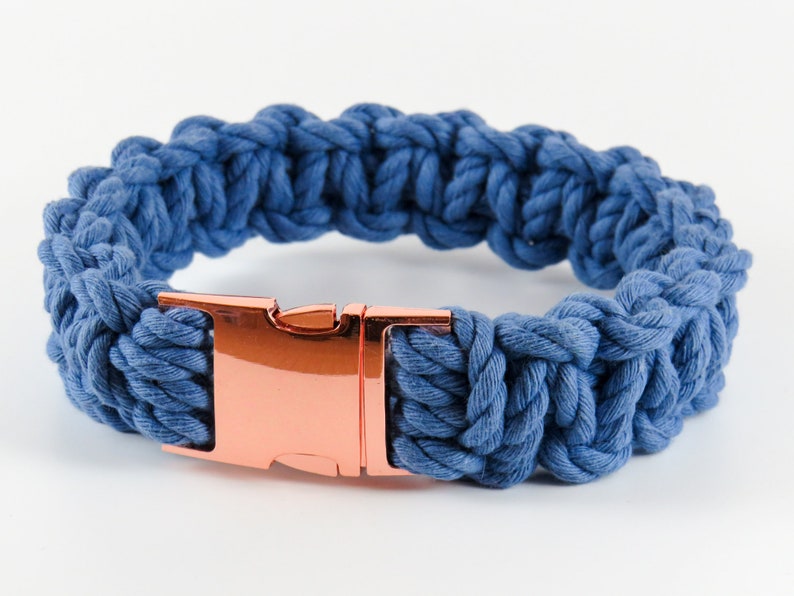 Blue Dog Collar Boho Dog Collar Macrame Dog Collar Rope Dog - Etsy Canada