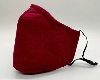 Burgundy Face Mask - Etsy