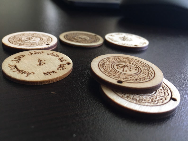 Handmade Wooden Ashab-e Kahf Names,ashabi Khef,ashab-e Kahf Tag,kitmir ...