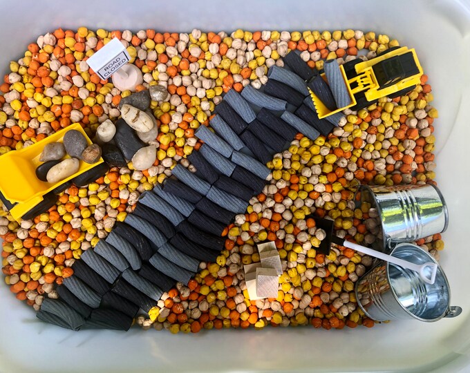 Construction Sensory Bin Truck Sensory Bin Screen Free - Etsy