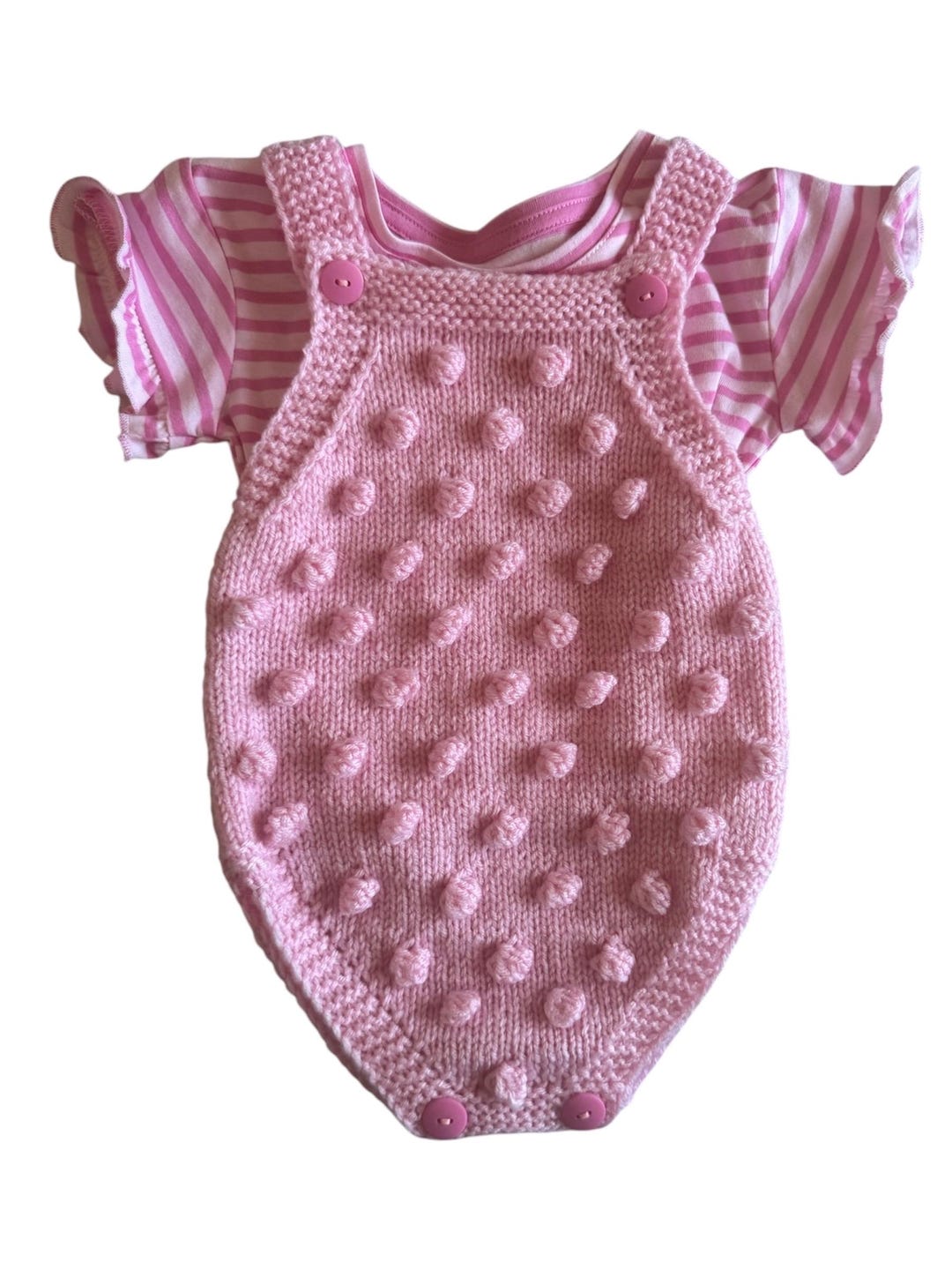 Knit Baby Sets | Fits 3 Month Baby | Pink & White Baby Set | Baby ...