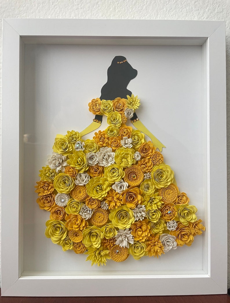 Belle Disney Princess Shadow Box Personalized Gift - Etsy