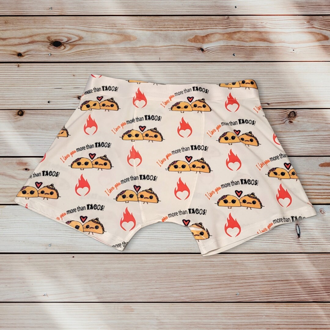 I Love Tacos, Taco Lovers, Funny Boxers, Gifts for Him, Love & Tacos ...