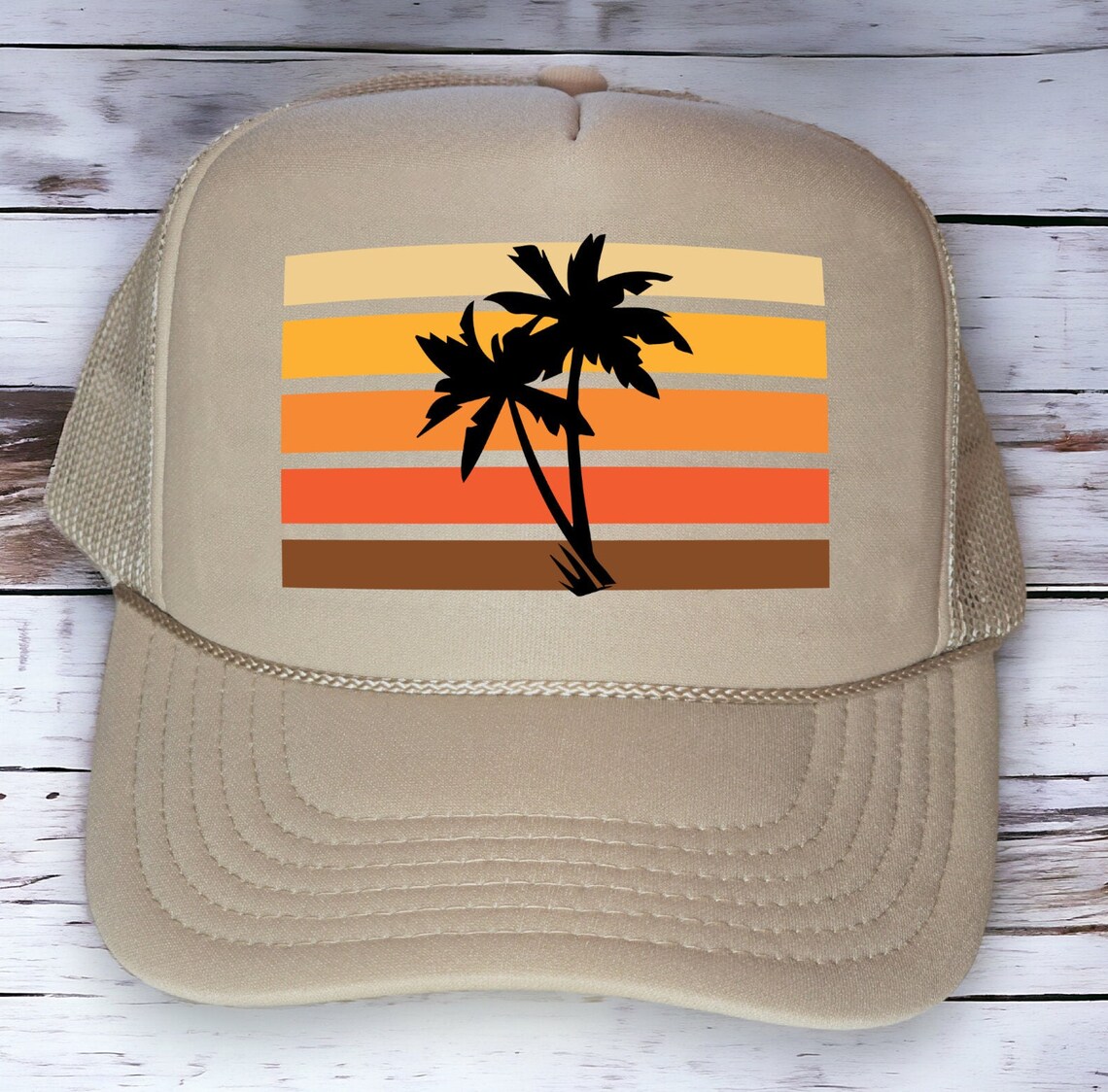 Womens Trucker Hats, Beach Trucker Hat, Womens Trucker Hat Ocean, Trucker Hat Sunset, Retro ...