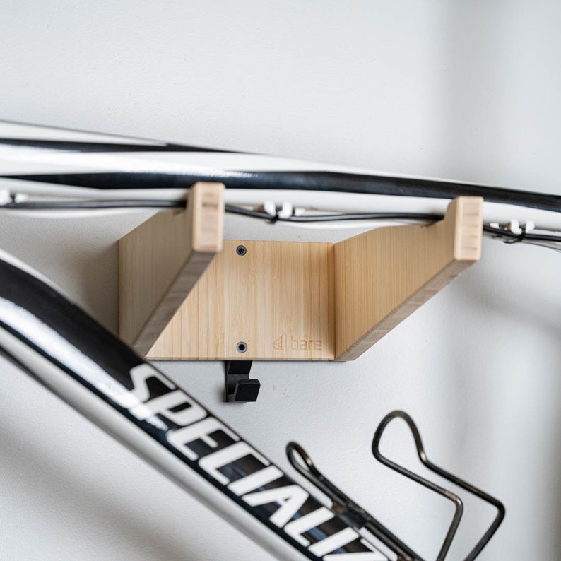 Vertical Bamboo Bike Mount Bike Rack Bike Storage - Etsy