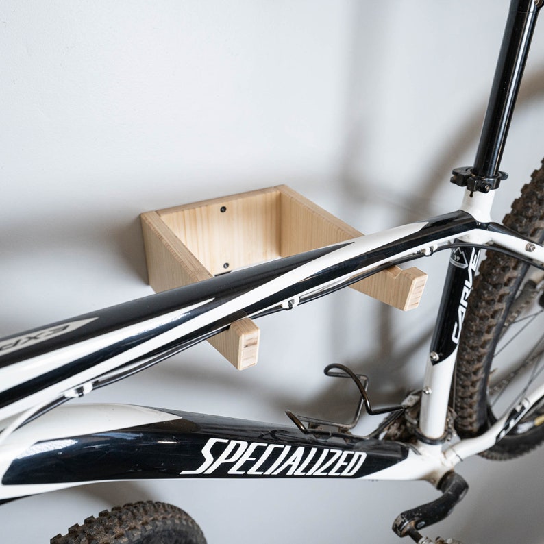 Vertical Bamboo Bike Mount Bike Rack Bike Storage - Etsy