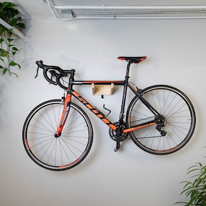 Bamboo Bike Wall Mount Bicycle Rack Hang Vertical or Horizontal Made in ...