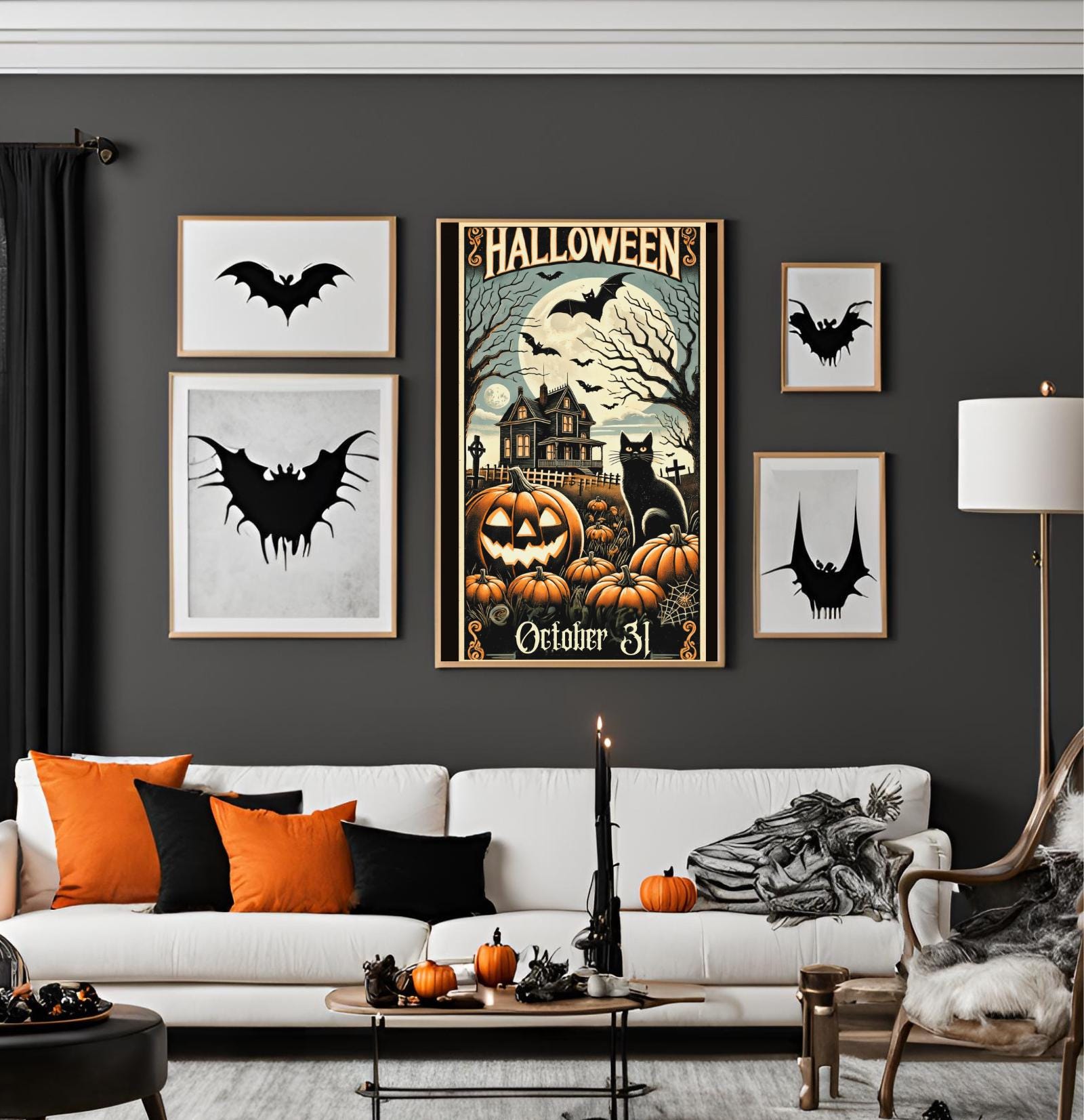 Halloween Vintage Poster, Digital Wall Art - Etsy
