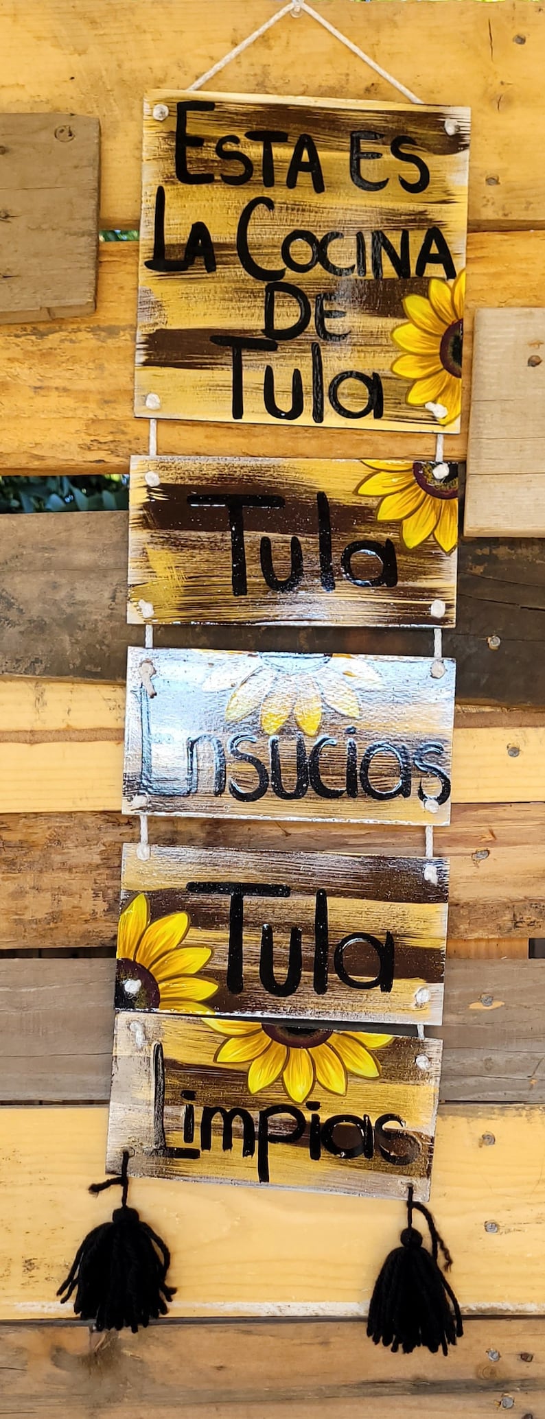 Esta Es La Cocina De Tula/spanish Kitchen Sign/sunflower - Etsy