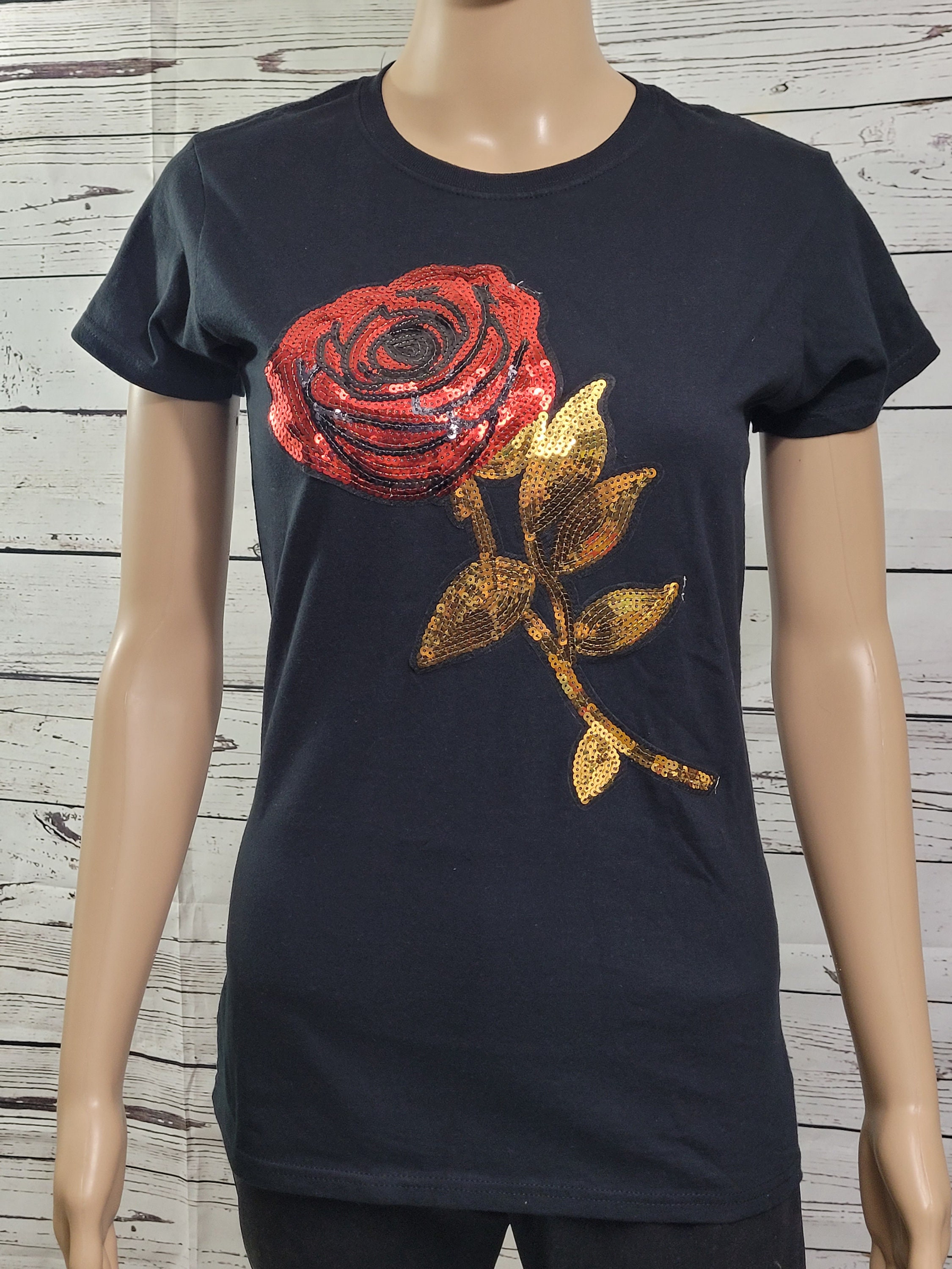 The Rose Mexican Tee-shirt/ Rose Tee-shirt/Rose Blouse/La Rosa Blusa ...