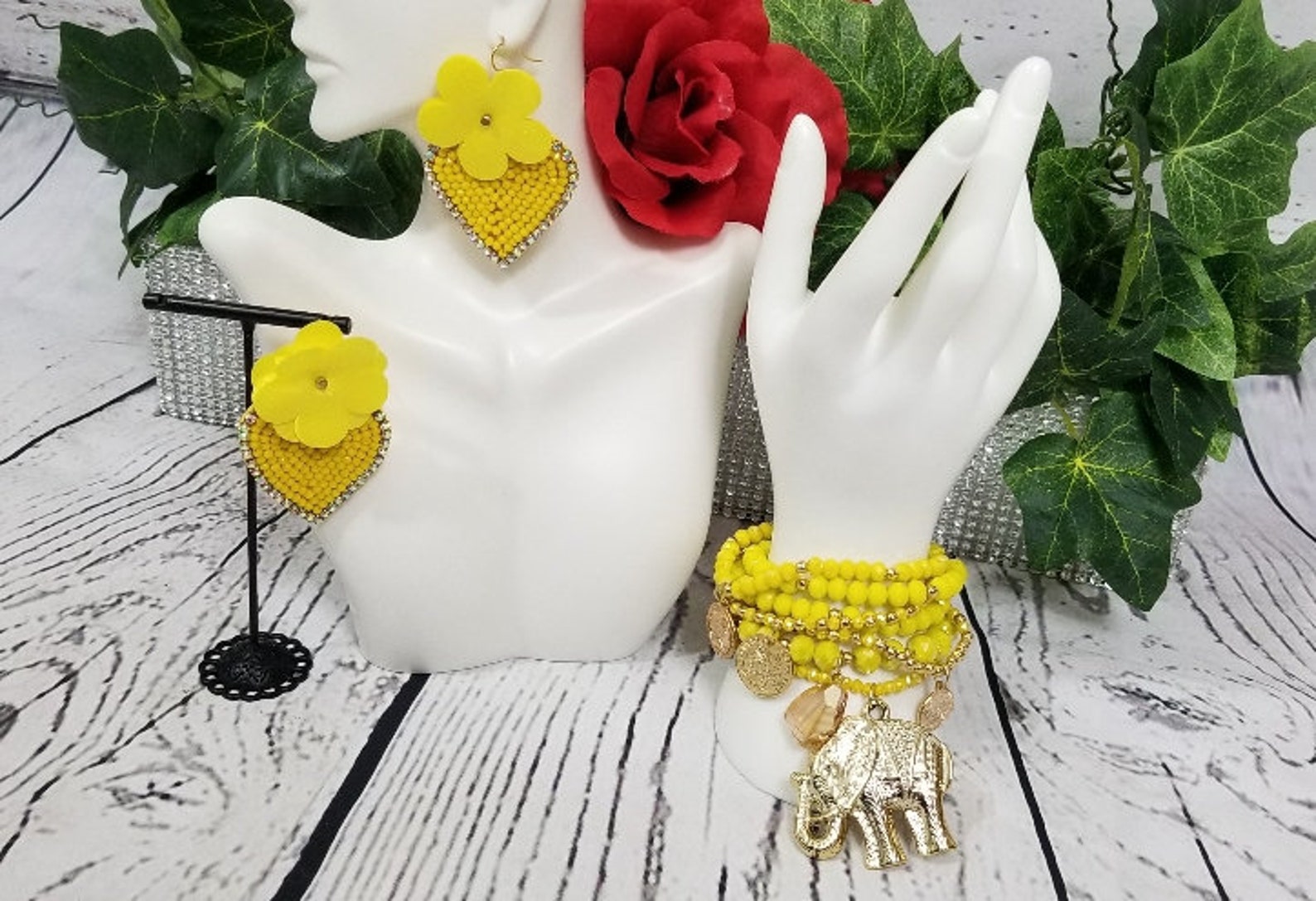 Handmade Mexican Jewelry Set, Bracelet Gold Plated and Earrings ...