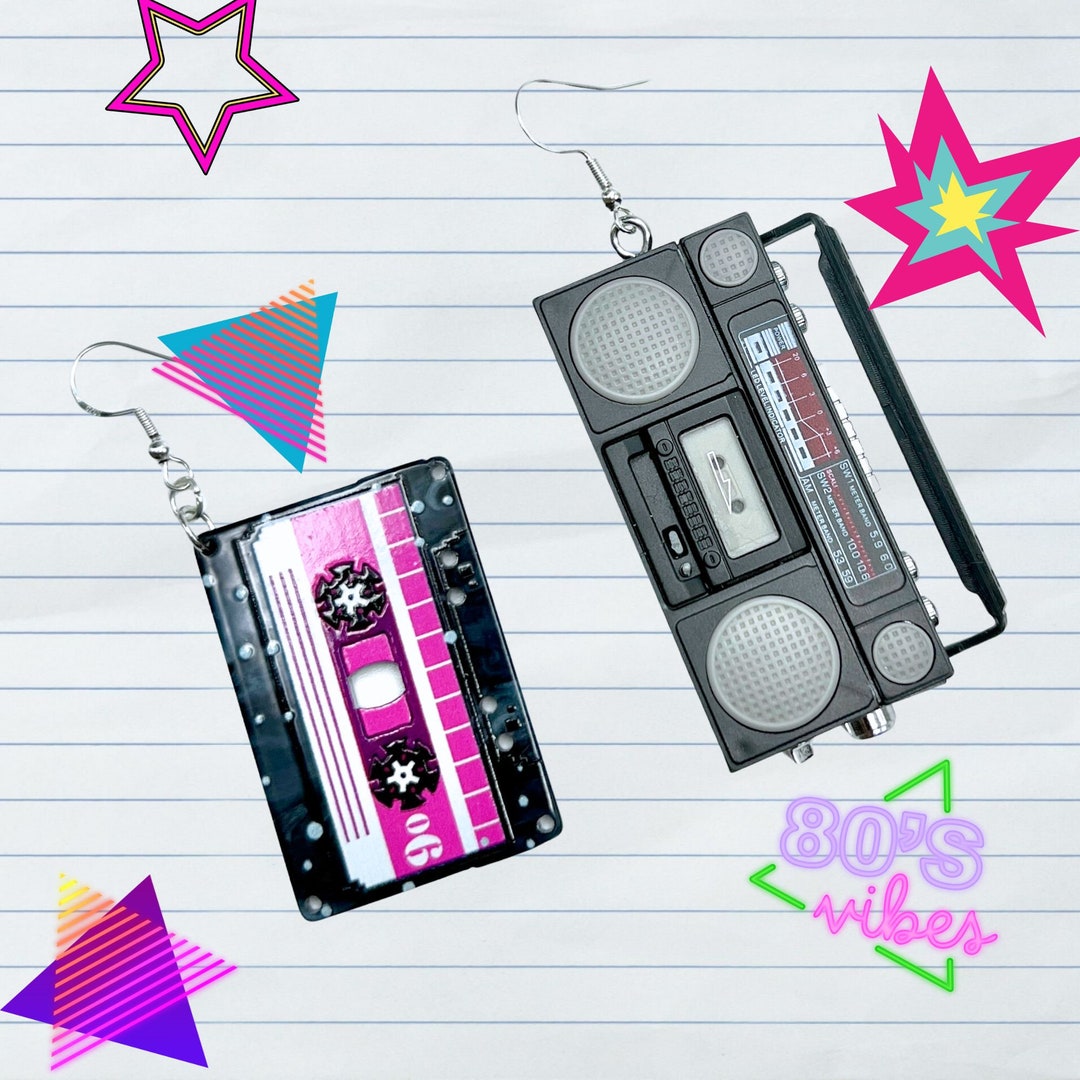 Totally Tubular 80s Boombox Earrings - Etsy