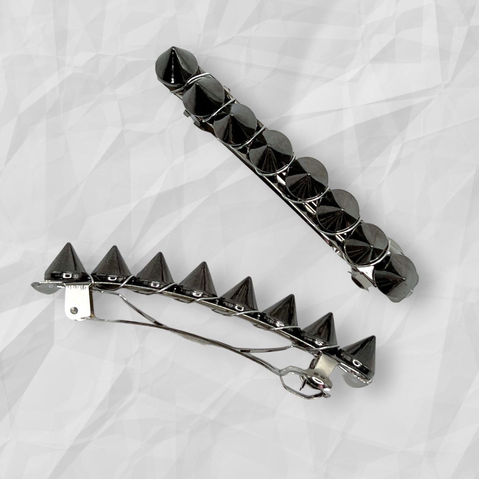 Spiky Y2K Hair Clips – Gothic Punk Rock Emo Barrettes (set of 2 ...