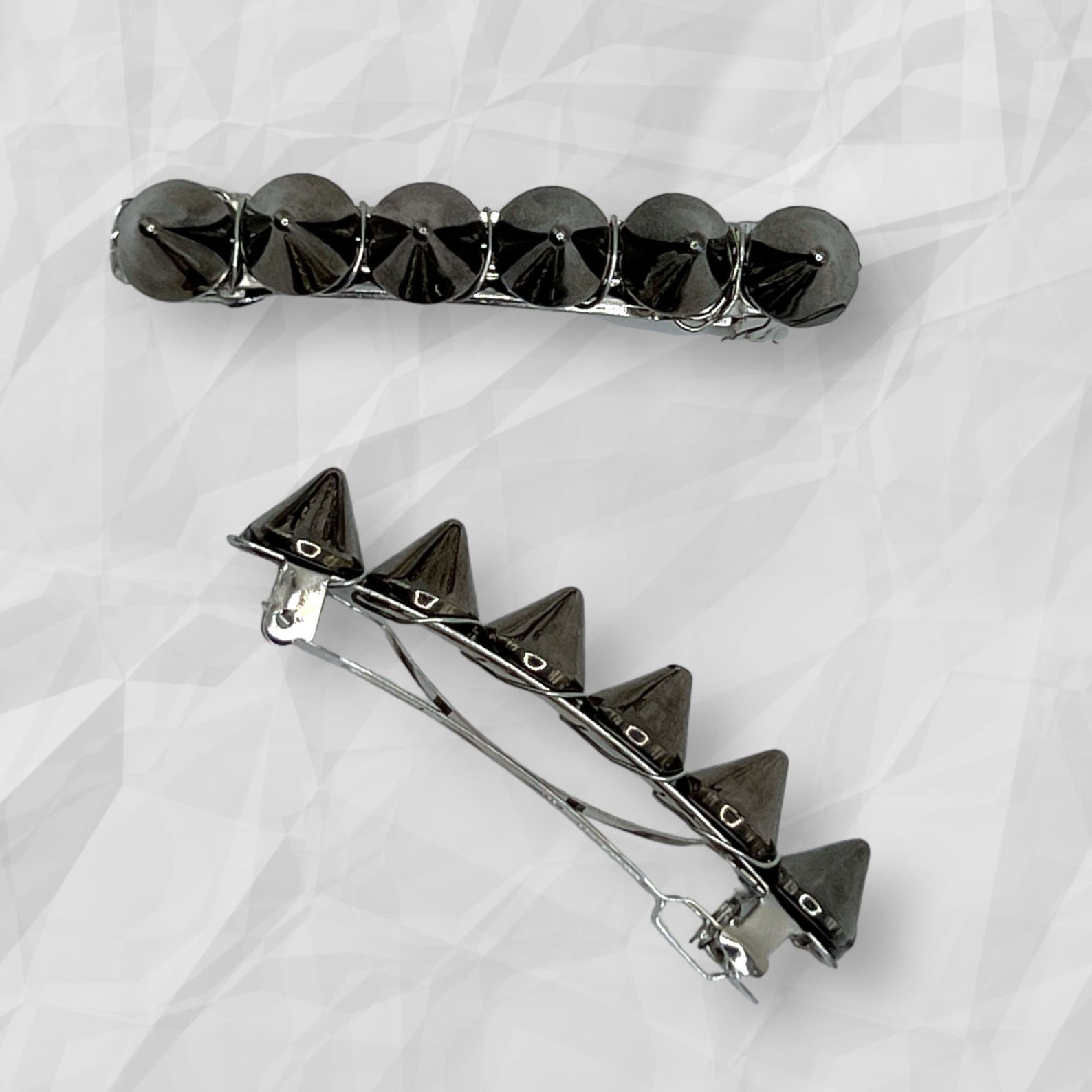 Spiky Y2K Hair Clips – Gothic Punk Rock Emo Barrettes (set of 2 ...