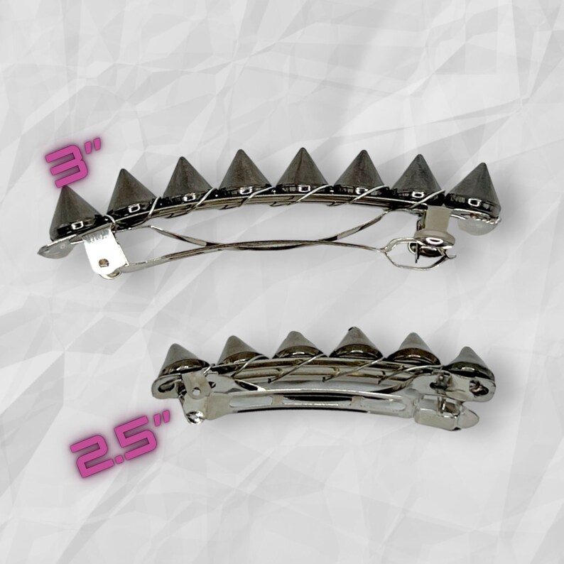 Spiky Y2K Hair Clips – Gothic Punk Rock Emo Barrettes (set of 2 ...
