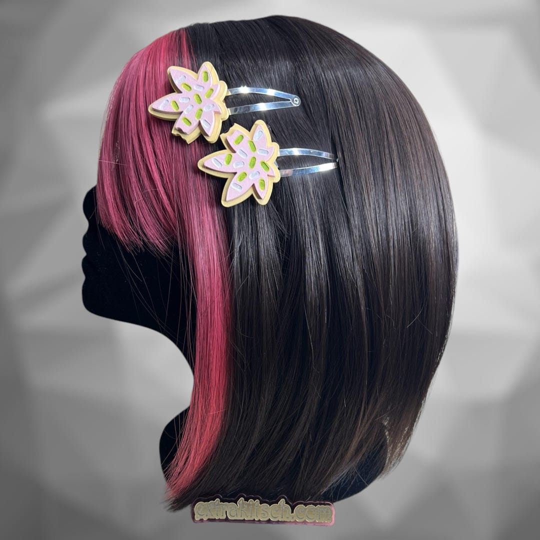 Weed Sugar Cookie Hair Clips – Pink Marijuana Leaf Barrettes, 420 ...