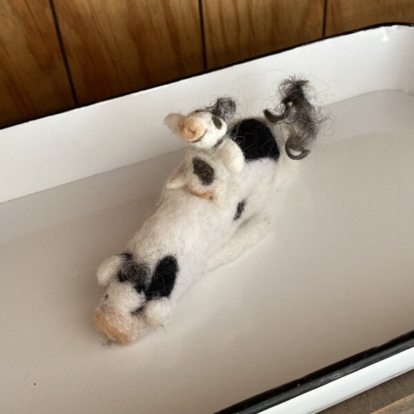 Needle Felted Cow - Etsy