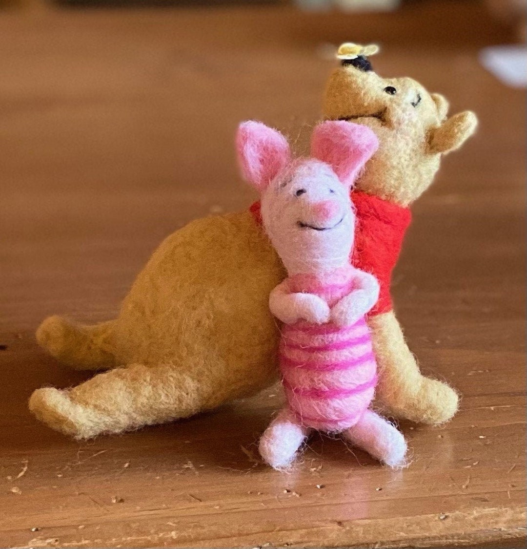 Needle Felted Wool, Winnie the Pooh and Piglet, Friends, Disney, Bear ...
