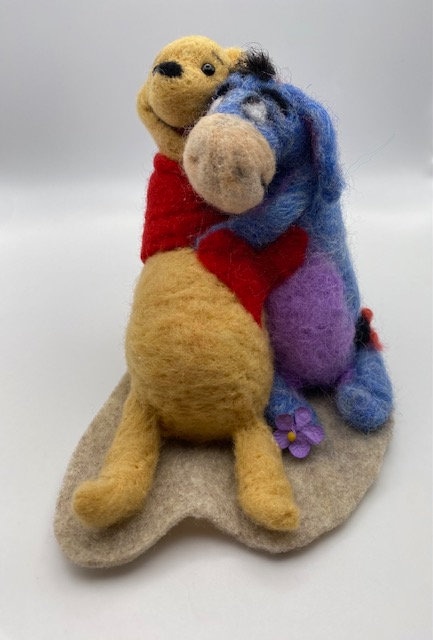 Needle Felted Wool Winnie the Pooh and Eeyore Roo Tigger - Etsy