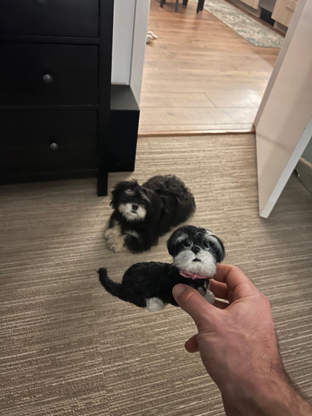 Needle Felted Wool Puppy Dog,shaggy,cockapoo,floppy Ears,baby,shih Tzu ...