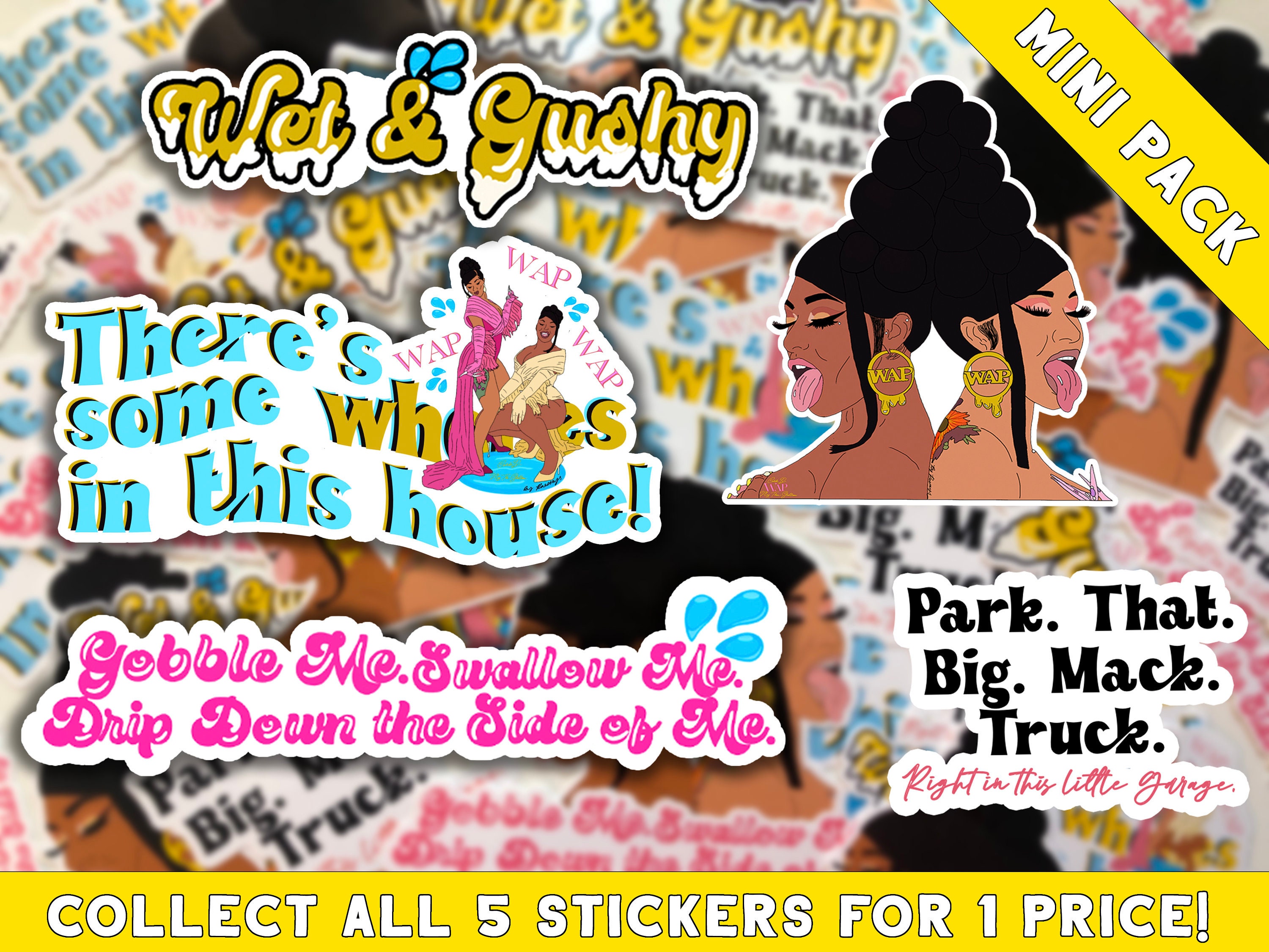 WAP Cardi B and Meg Thee Stallion Sticker Mini Pack - Etsy