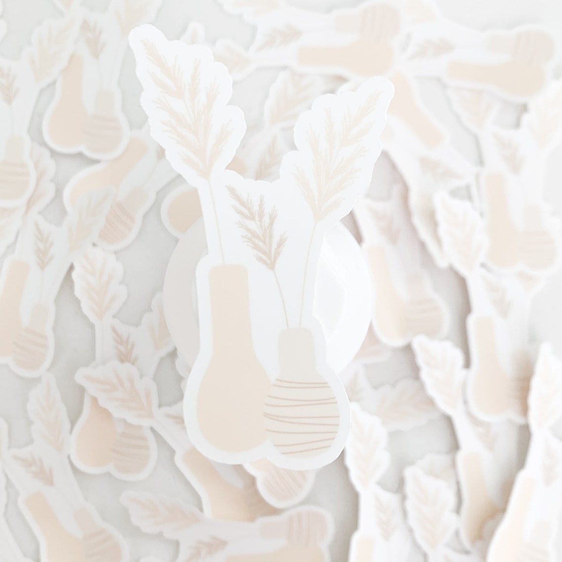 Pampas Grass Sticker Plant Weatherproof Matte Sticker - Etsy