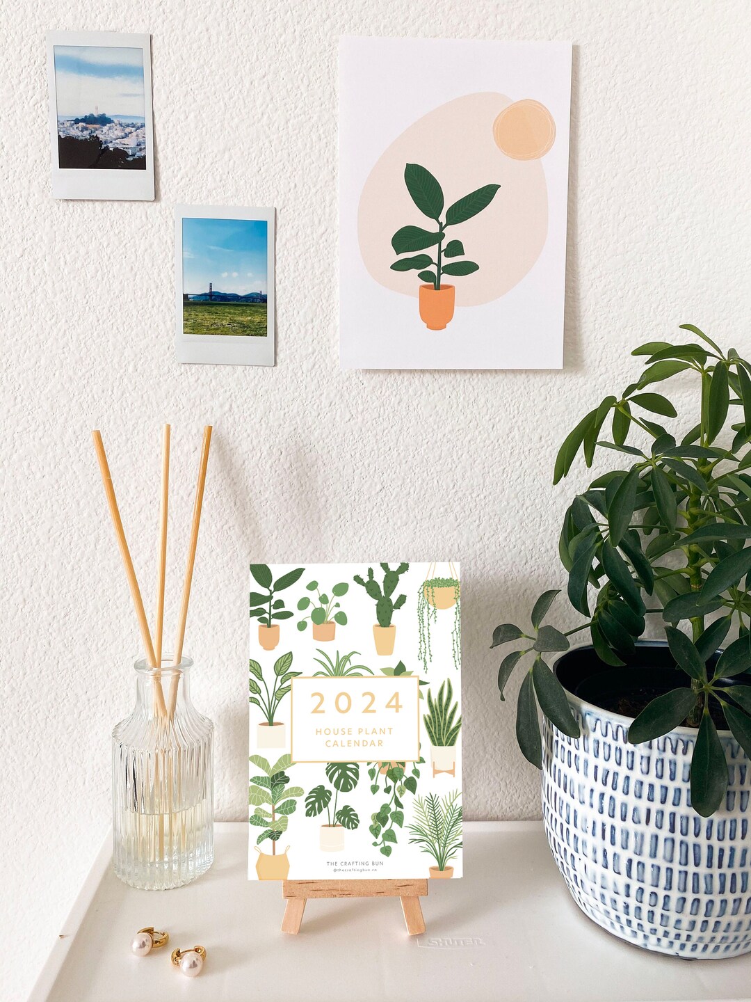 2024 House Plant Desk Calendar Mini Desk Calendar, 2024 Calendar, House ...