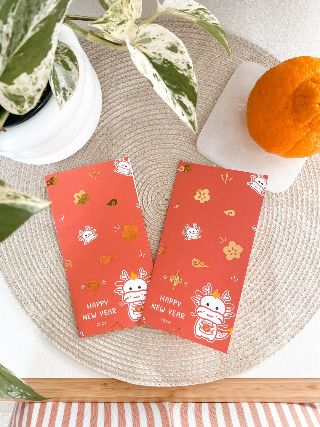 Year of the Dragon 2024 Red Envelopes Handmade Lunar New Year Red ...