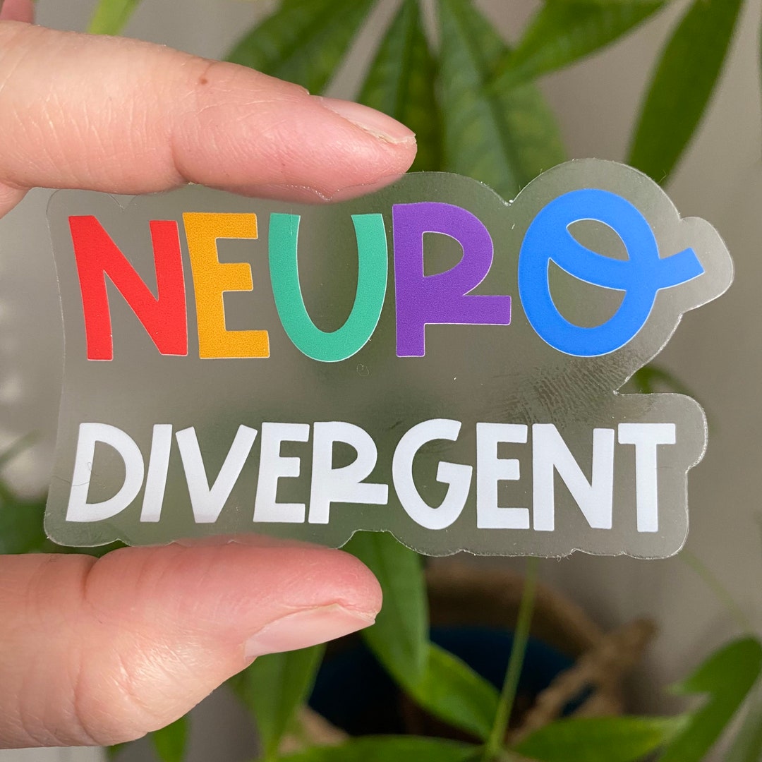 Neurodiversity Neurodivergent 2 CLEAR 3"x2" Autism Special Needs Mom ...