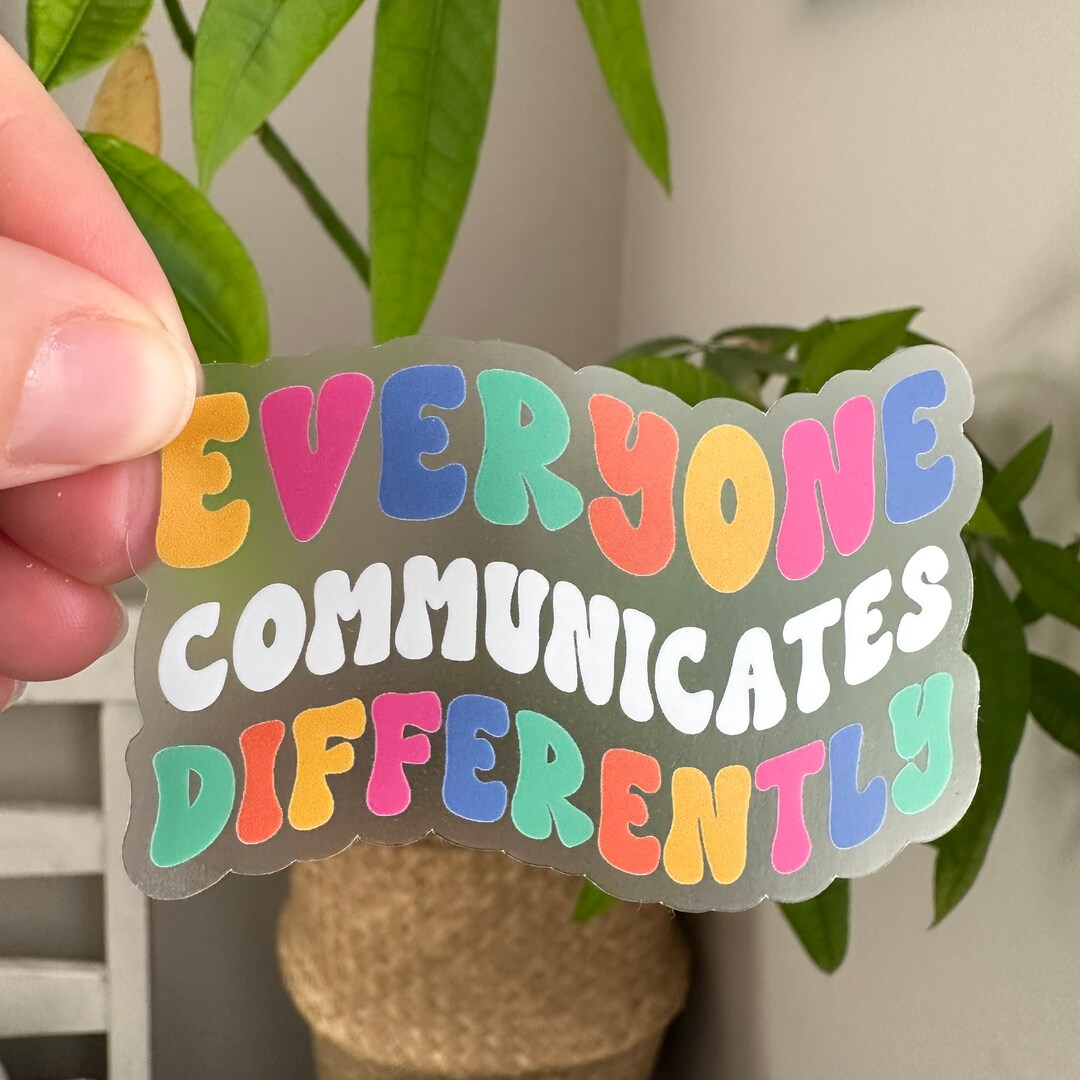 Communicate Differently V3 3”x3" Autism Disability Acceptance Awareness ...