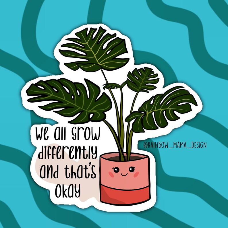 Neurodiversity Grow Differently Vinyl Sticker 3x3 - Etsy