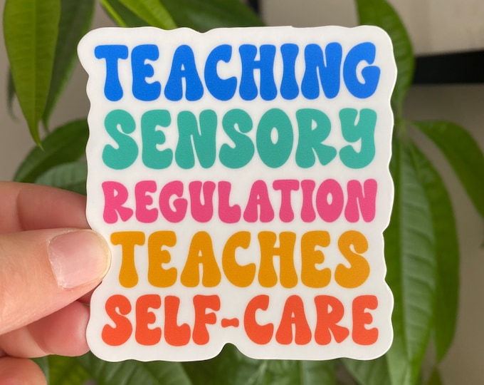 Teach Sensory Regulation Self-care Sticker 3x3" Autism Special Needs ...