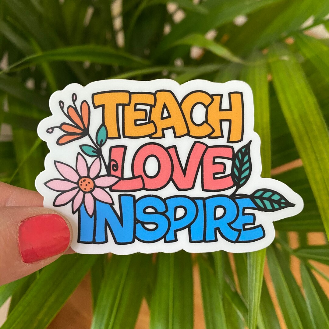 Neurodiversity Teach Love Inspire Vinyl Sticker 3"x2" Autism Special ...