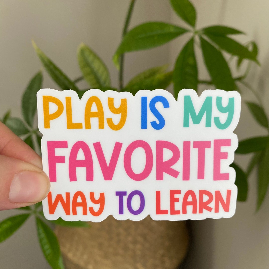 Play is My Favorite Way to Learn Vinyl Sticker 3"x3" Autism Special ...