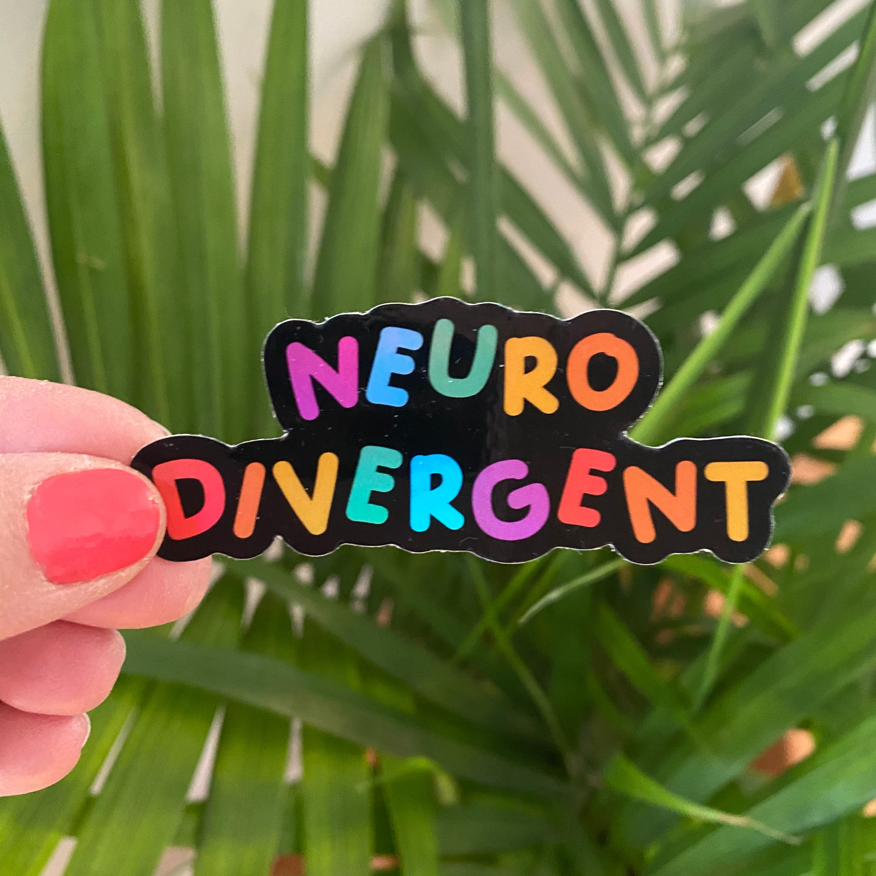 Neurodivergent Holographic 3 sticker Autism Acceptance | Etsy