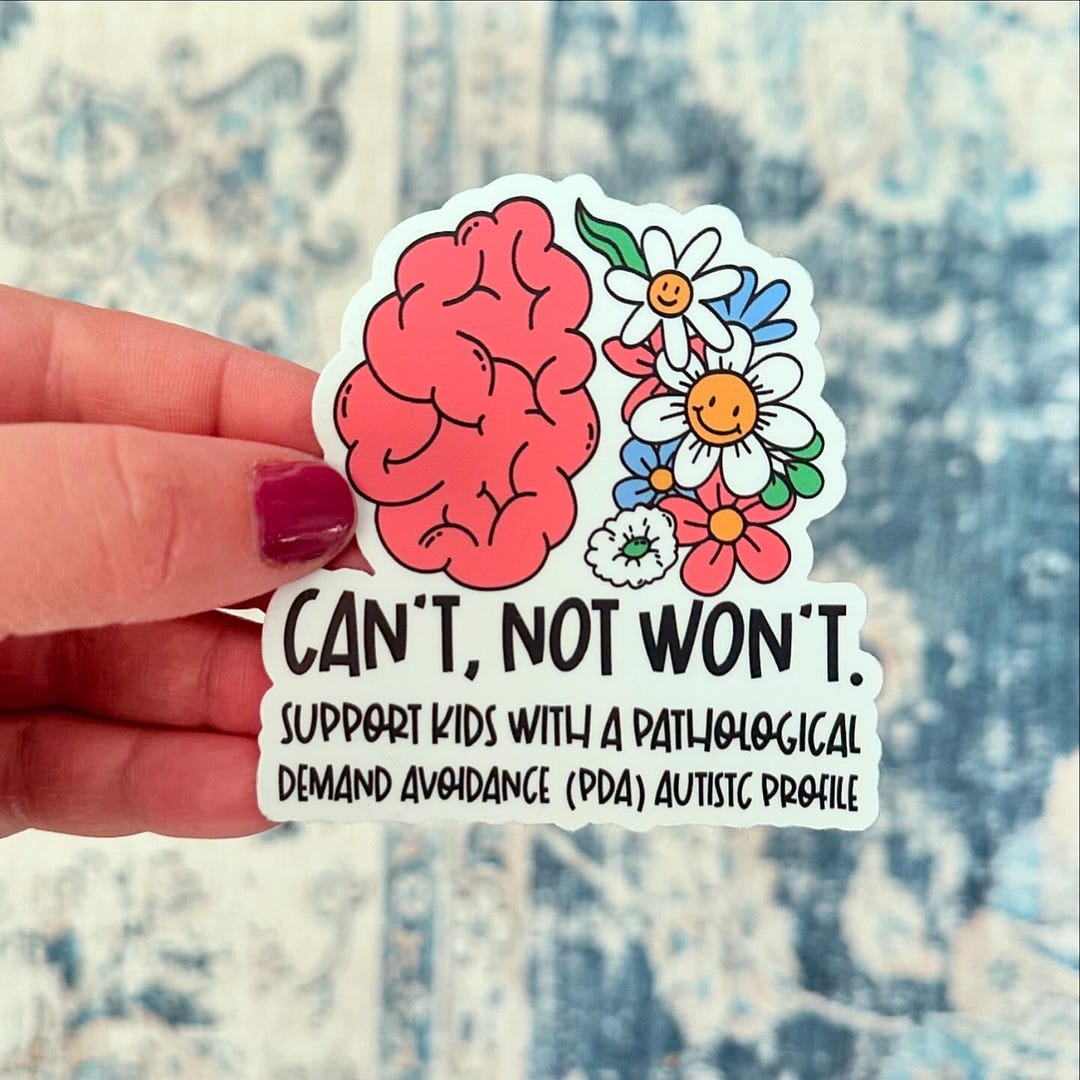 Pathological Demand Avoidance PDA 3”x3" Autism Disability Acceptance ...