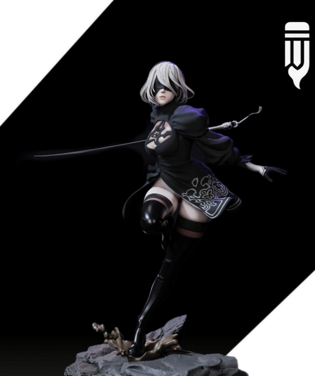 Nier Automata Figure 2B Custom [painted/garage Kit] - Etsy
