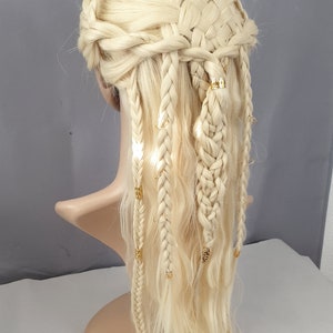 Vikings: Torvi Lace Front Braided Wig Including Hair Rings, Cosplay Wig ...