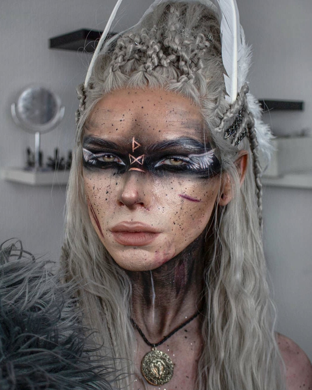 Viking tribal face paint - opmmk
