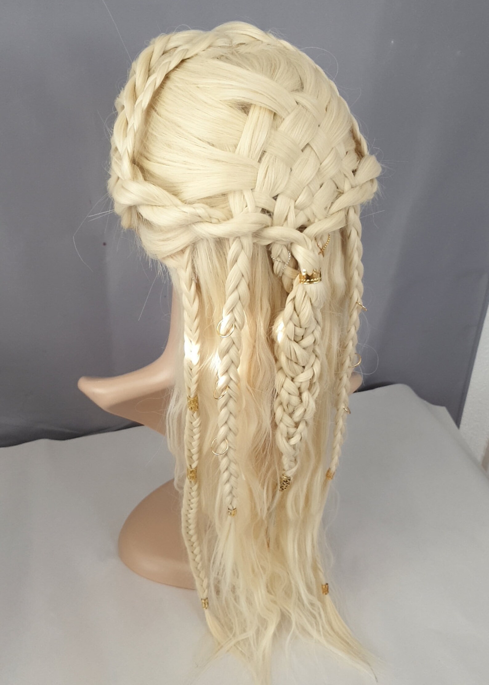 Vikings: Torvi Lace Front Braided Wig Including Hair Rings - Etsy
