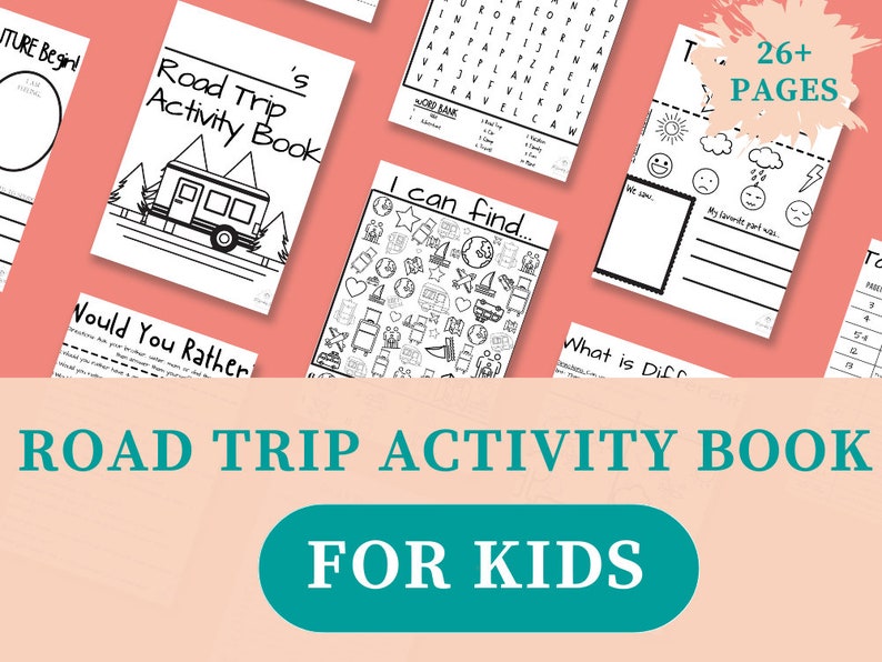 Road Trip Activity Book - Etsy