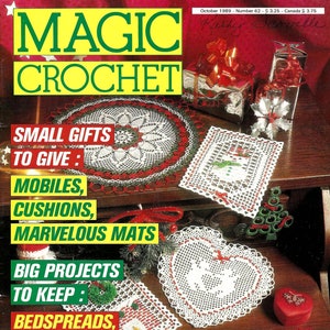 Magic Crochet No. 62, October 1989 - DOWNLOAD ONLY - Etsy