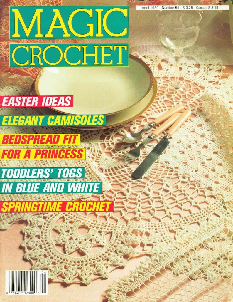 Magic Crochet No. 59, April 1989 - DOWNLOAD ONLY - Etsy