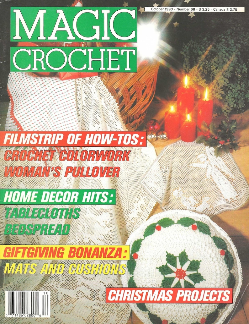 Magic Crochet No. 68, October 1990 - DOWNLOAD ONLY - Etsy