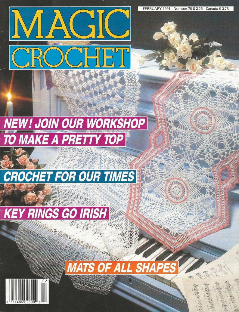 Magic Crochet No. 70, February 1991 - DOWNLOAD ONLY - Etsy
