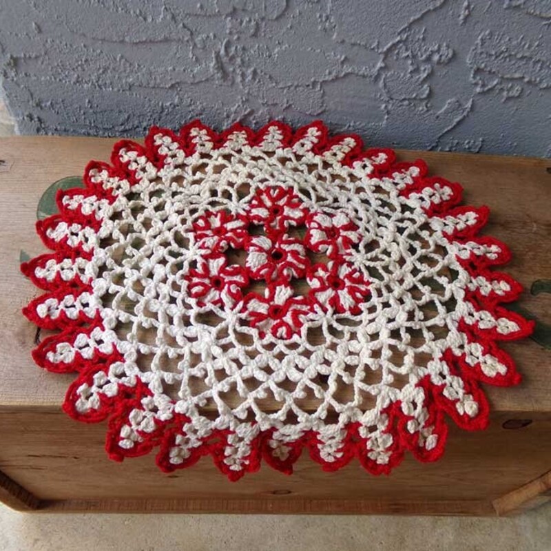 Red Doilies - Etsy