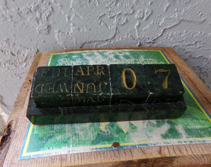 Marble Block Perpetual Calendar, Marble Calendar, Perpetual Calendar ...