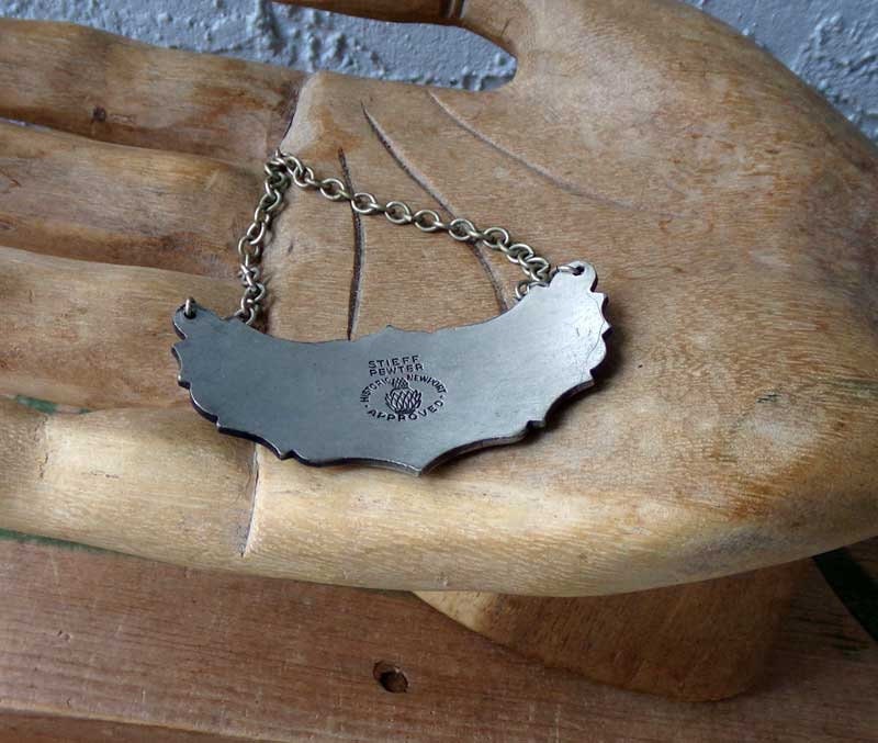 Stieff Pewter Sherry Decanter Tag Pewter Liquor Decanter Tag - Etsy