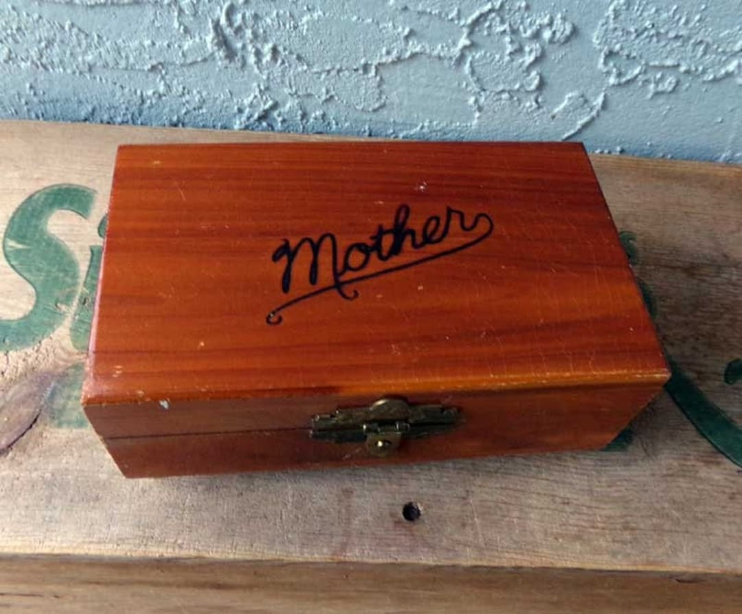 Wooden Mother Box, Mother Box, Mother, Mother Gift, Vintage Wooden ...